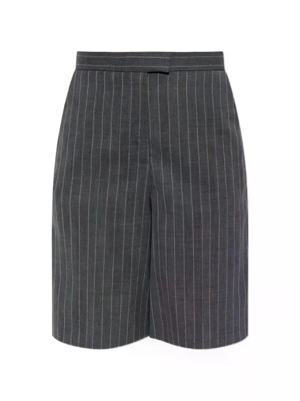 Valentino Garavani Wool Pinstripe Shorts - Grey