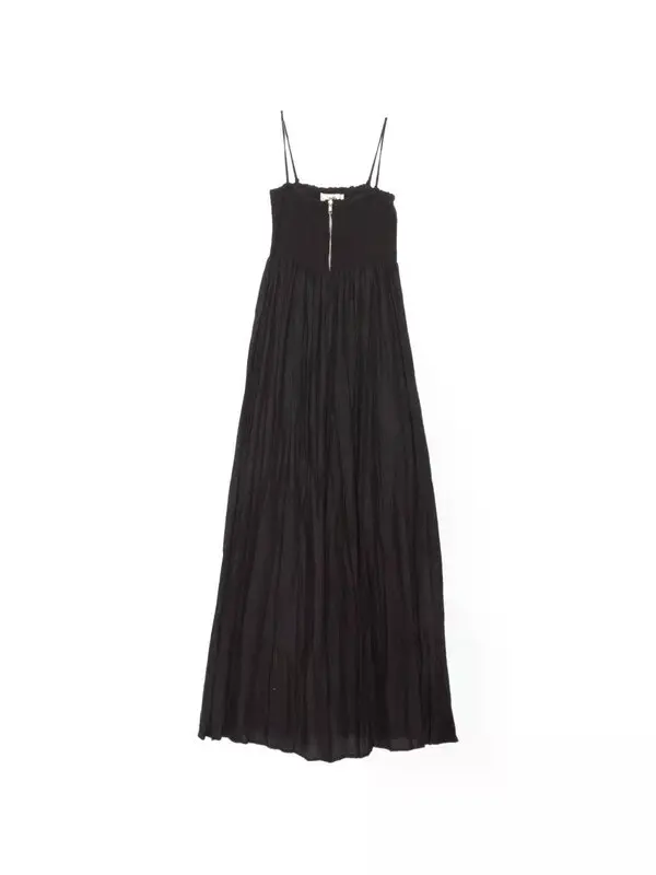 MULLER OF YOSHIOKUBO Maxi Dress With Zip Front Detail - Black