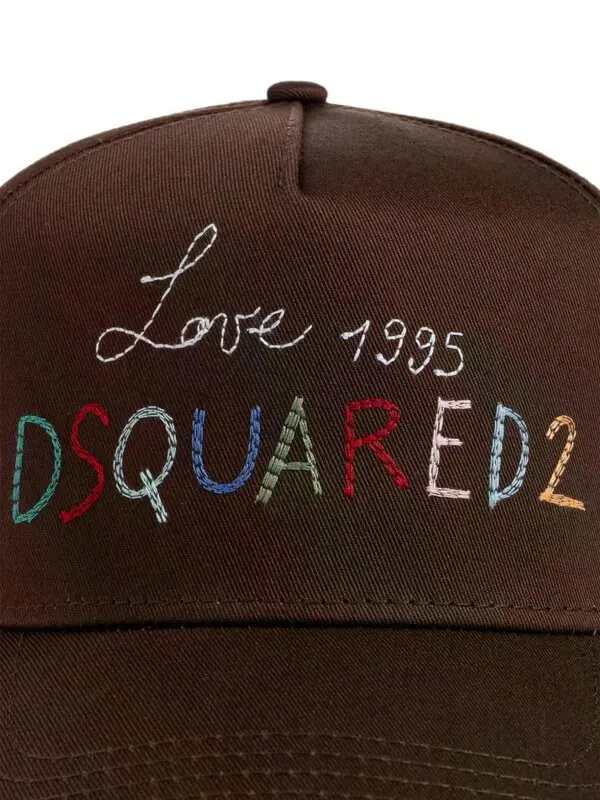 Dsquared2 Logo-embroidered Distressed Baseball Cap