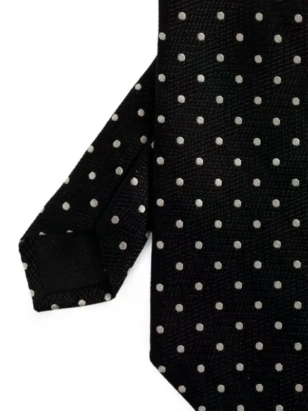 TOM FORD Polka Dot Silk Neck Tie - Black
