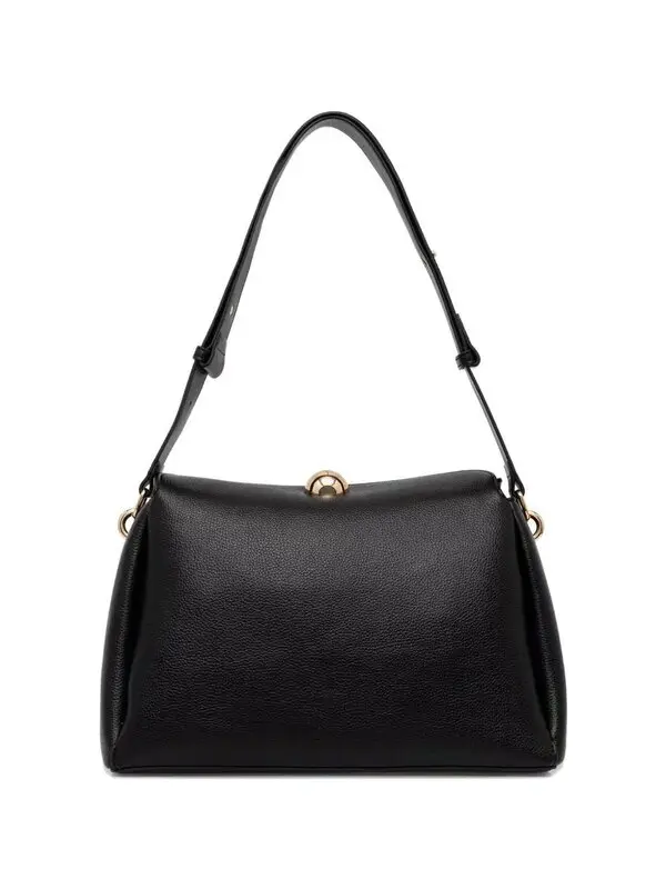 TWINSET Pebbled-texture Shoulder Bag - Black