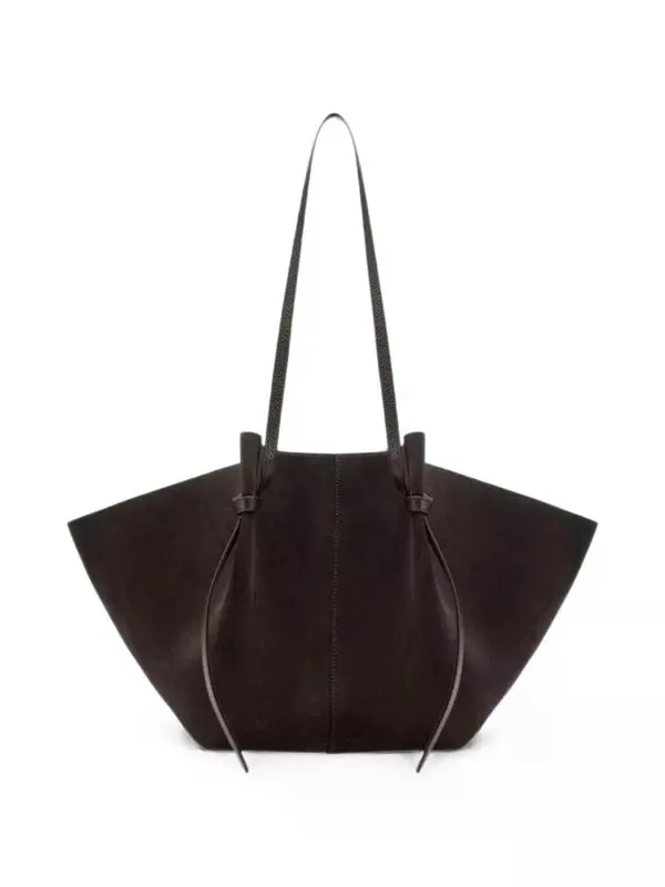 Yuzefi Mochi Pleated Shoulder Bag - Brown