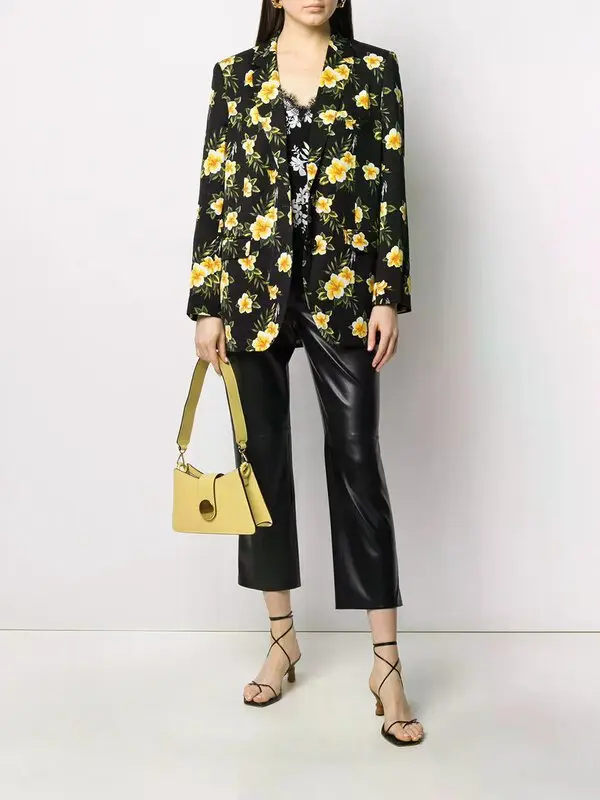 Michael Kors Floral Single-breasted Blazer - Black