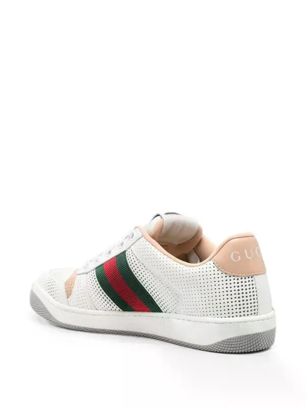 Gucci Leather Re-web Sneakers