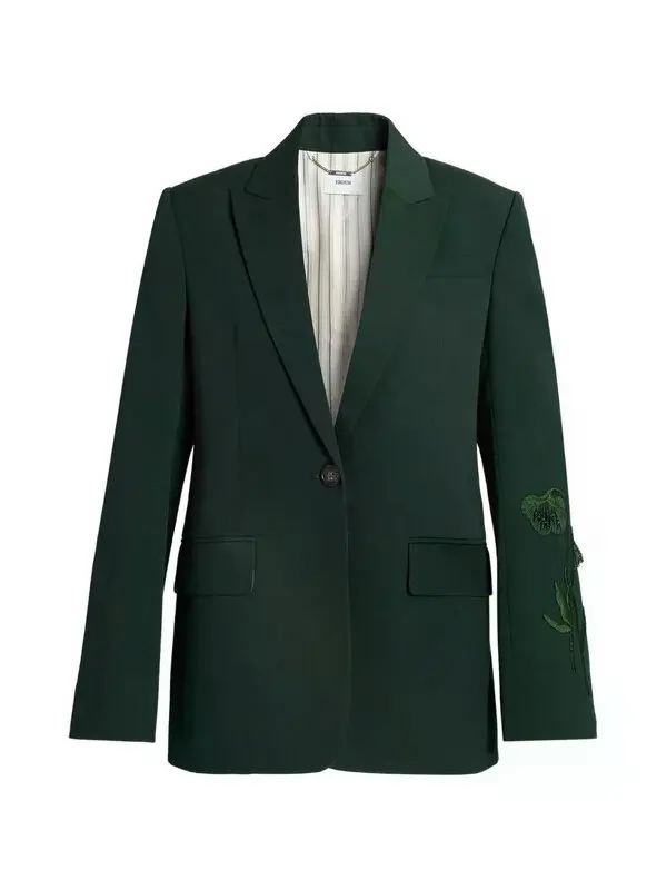 Erdem Embroidered Single-breasted Blazer