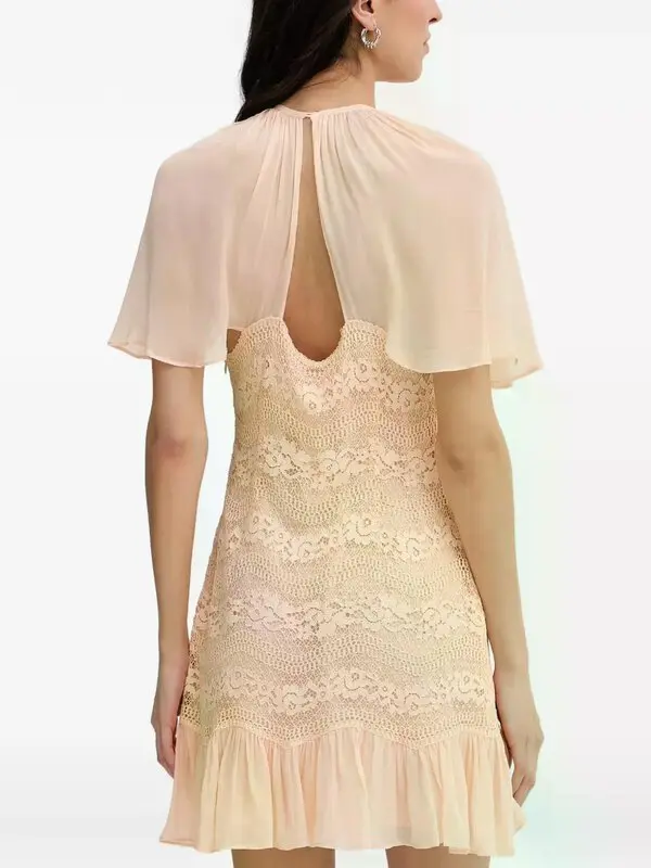 TWINSET Lace Panelled Ruffled Dress