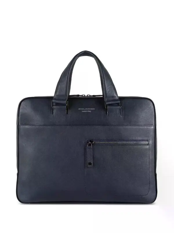 PIQUADRO Leather Laptop Bag - Blue
