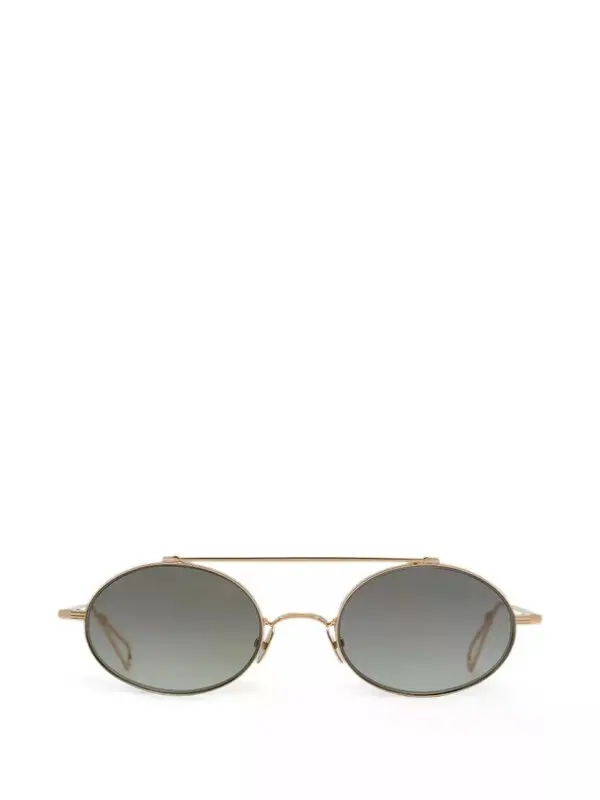 AHLEM Turbigo Round Frame Sunglasses - Gold