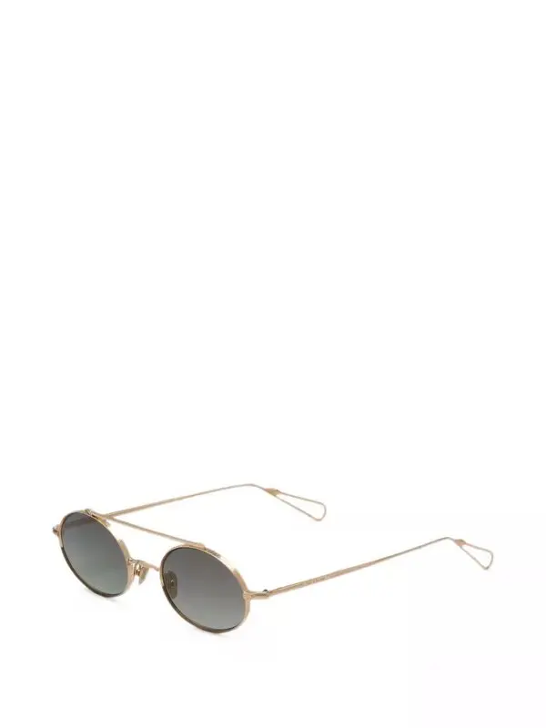 AHLEM Turbigo Round Frame Sunglasses - Gold