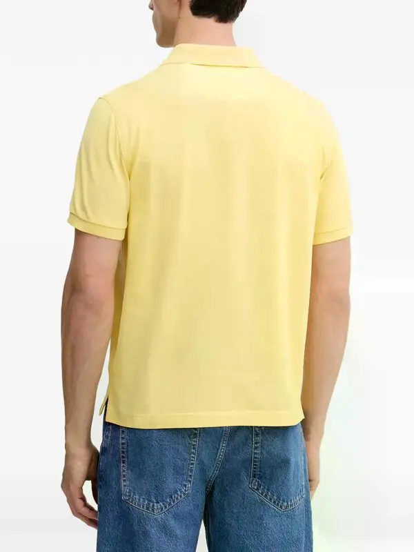 Gant Logo-embroidered Piqué Polo Shirt - Yellow