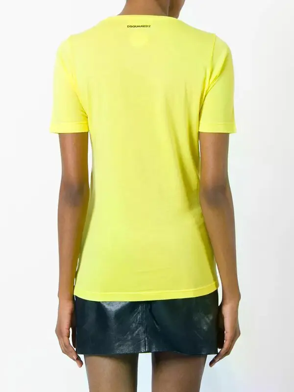 Dsquared2 Tattoo Graphic" Short Sleeve T-shirt - Yellow