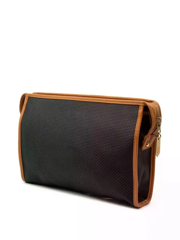 Saint Laurent Clutch Bag With Leather Trim