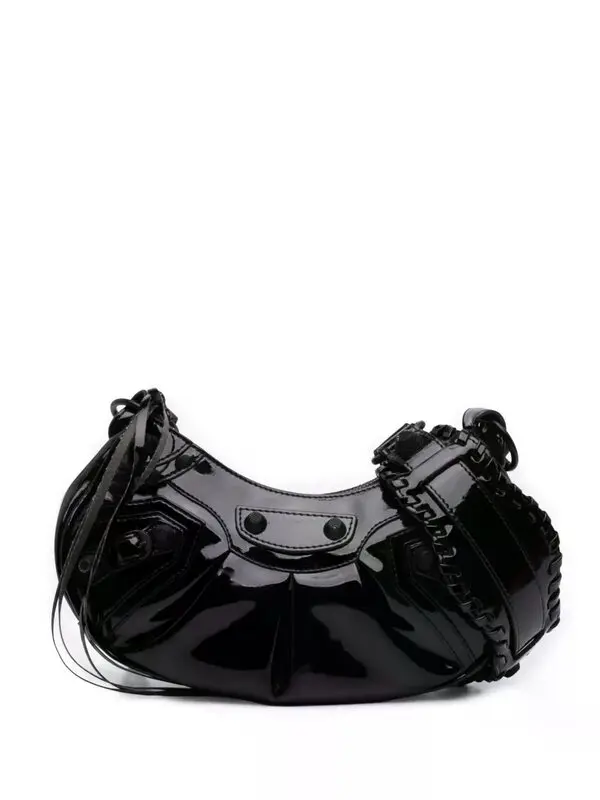 Balenciaga Patent Leather Crossbody Bag - Black