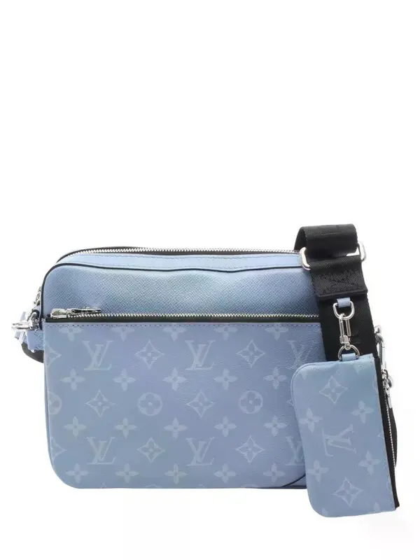 LOUIS VUITTON Monogram Taigarama Trio Messenger Bag - Blue