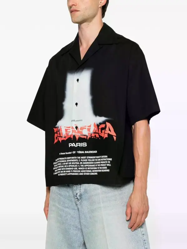Balenciaga Logo-print Short-sleeve Shirt