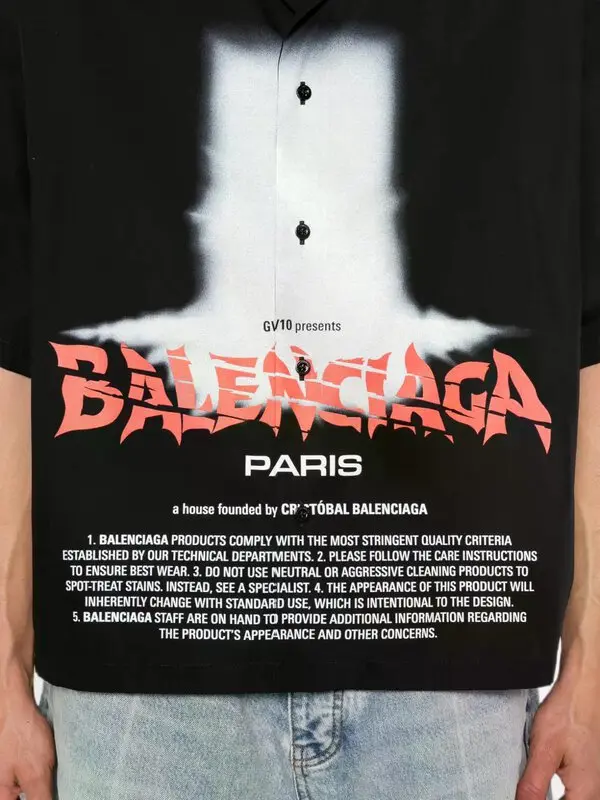 Balenciaga Logo-print Short-sleeve Shirt