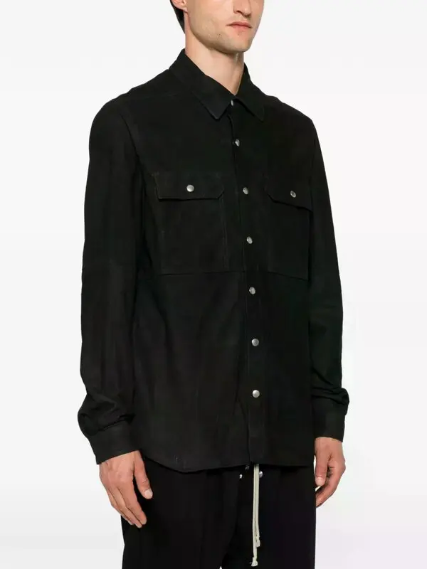 Rick Owens Suede Press-stud Jacket