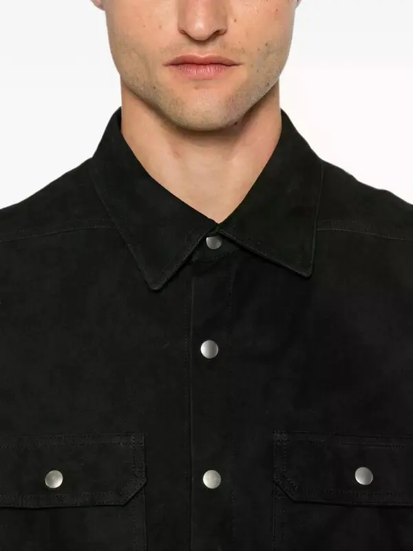 Rick Owens Suede Press-stud Jacket