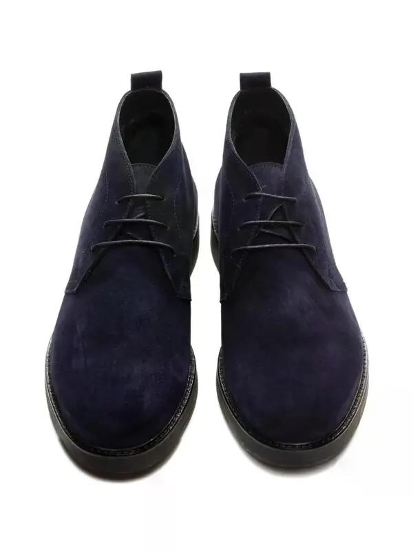 POCHE PARIS Lace-up Suede Loafers