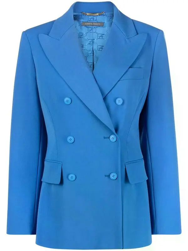 Alberta Ferretti Peak Lapel Double Breasted Blazer