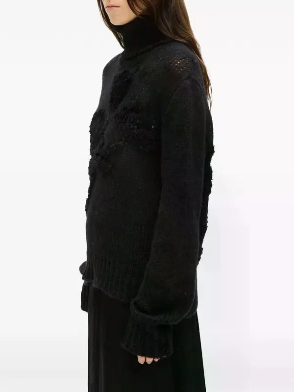 ANN DEMEULEMEESTER Fransina Turtleneck Sweater - Black