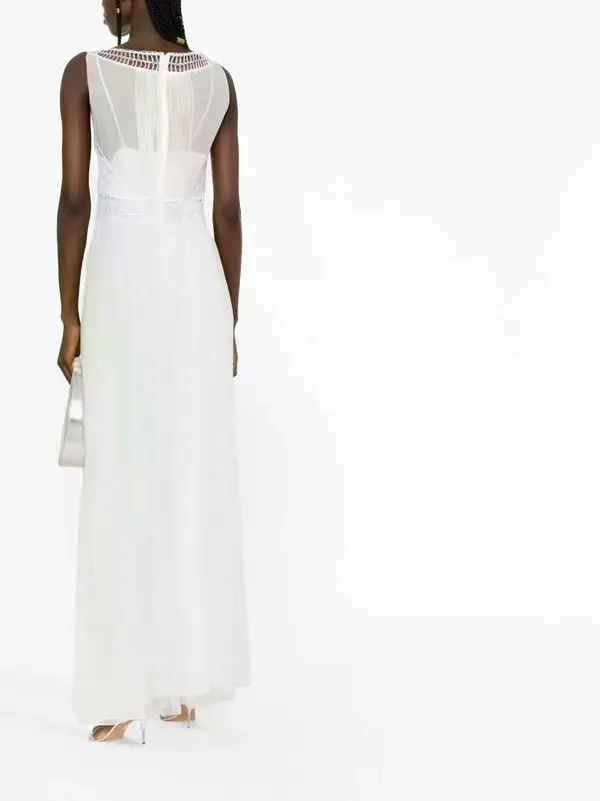 Alberta Ferretti Embroidered Silk Maxi Dress