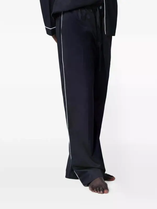 TEKLA Piped-trim Pajama Pants