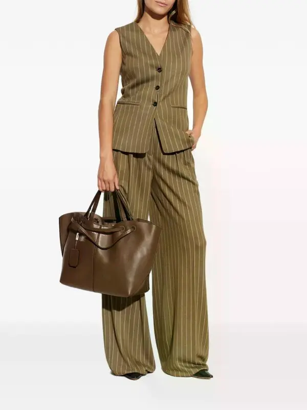 Max Mara Riccio Pinstriped Waistcoat - Green