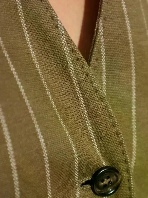 Max Mara Riccio Pinstriped Waistcoat - Green