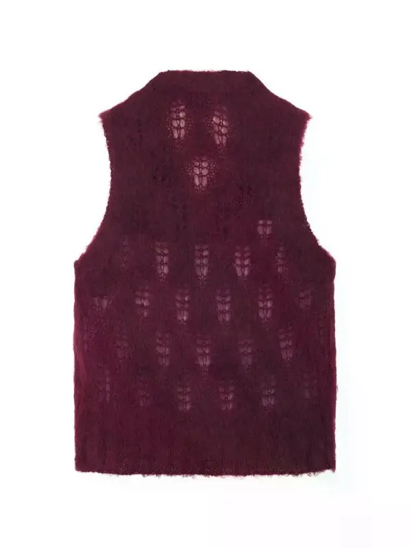 FORTE_FORTE Open-knit Sleeveless Vest