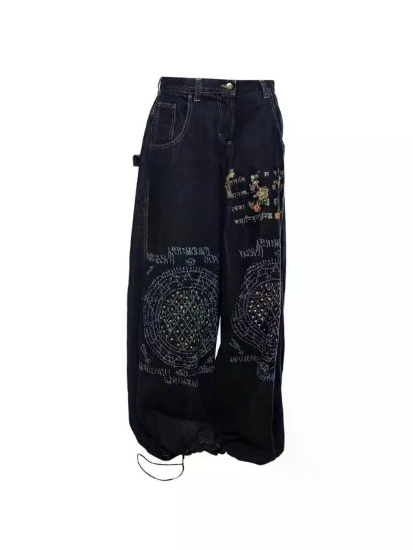 Just Cavalli Printed Relaxed-fit Jeans - Blue