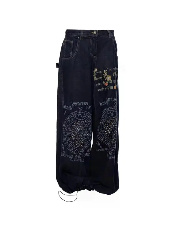 Just Cavalli Printed Relaxed-fit Jeans - Blue