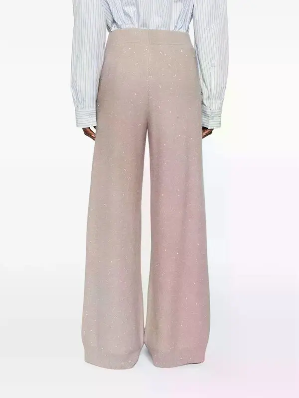 Fabiana Filippi Sequin-embellished Knitted Trousers - Neutrals