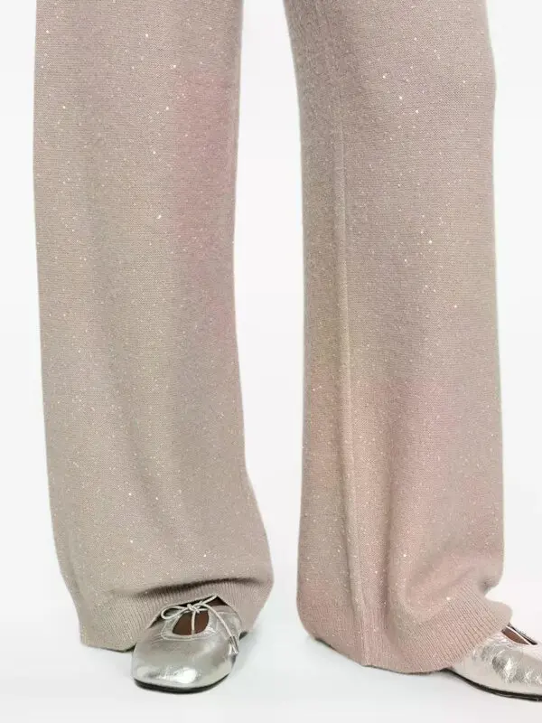 Fabiana Filippi Sequin-embellished Knitted Trousers - Neutrals