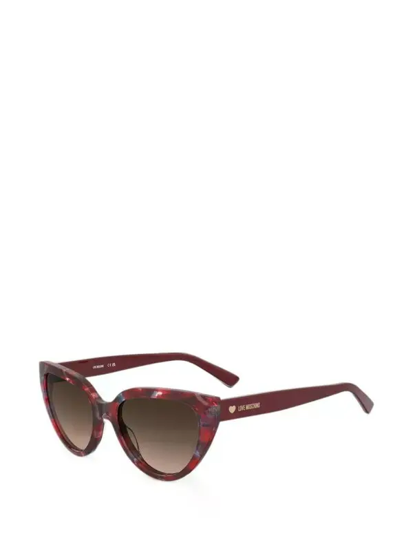 Moschino Tortoiseshell-effect Cat-eye Sunglasses - Red