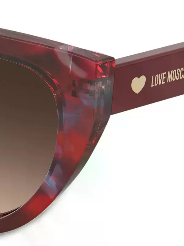 Moschino Tortoiseshell-effect Cat-eye Sunglasses - Red
