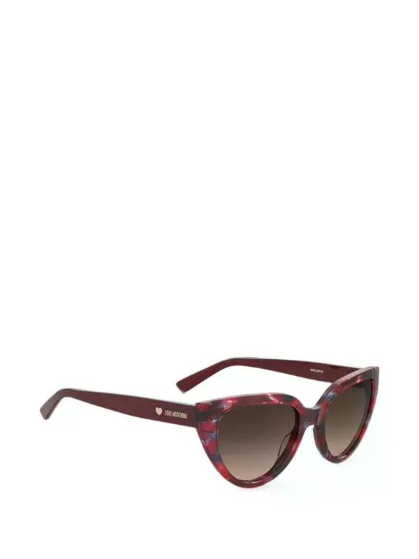 Moschino Tortoiseshell-effect Cat-eye Sunglasses - Red