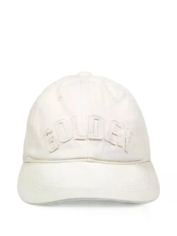 GOLDEN GOOSE Logo-patch Star-stud Baseball Cap - Neutrals