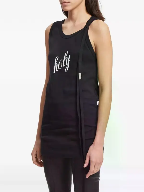 ANN DEMEULEMEESTER Seva Holy Tank Top - Black