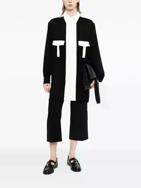 Yohji Yamamoto Monochrome-panelled Shirt