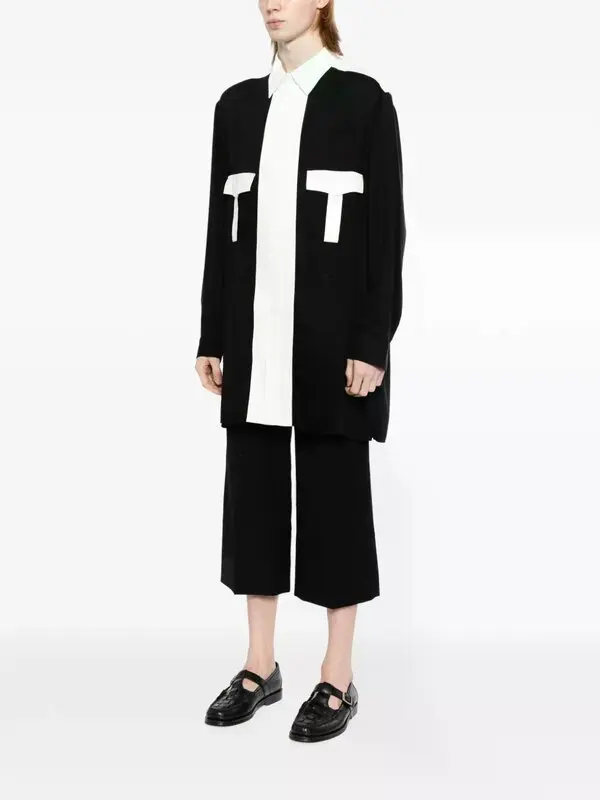 Yohji Yamamoto Monochrome-panelled Shirt