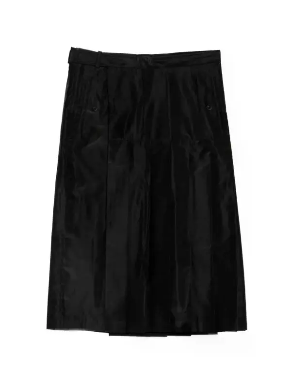 Yohji Yamamoto S/pe Pleated Skirt - Black