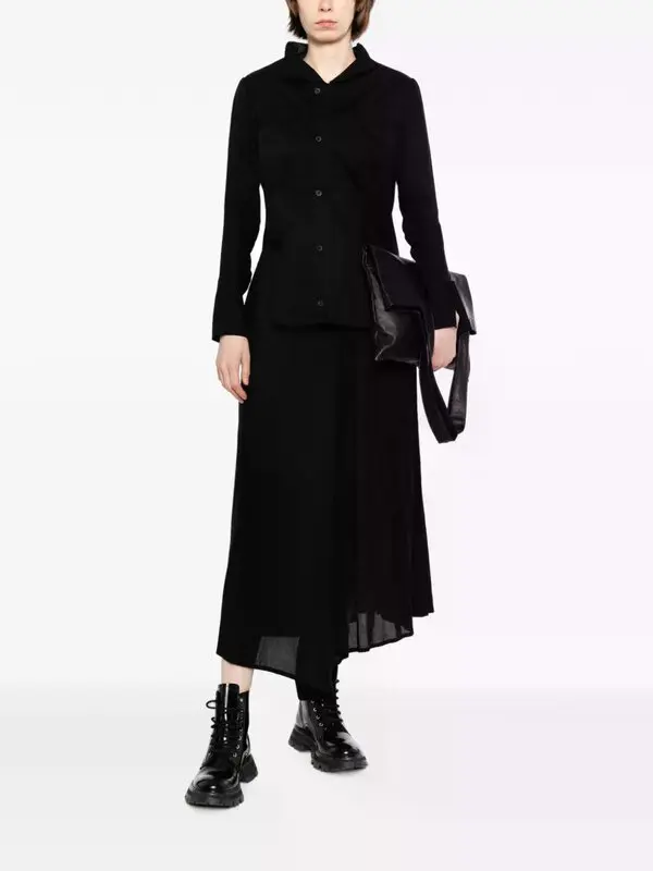 Yohji Yamamoto Cotton High-neck Jacket - Black