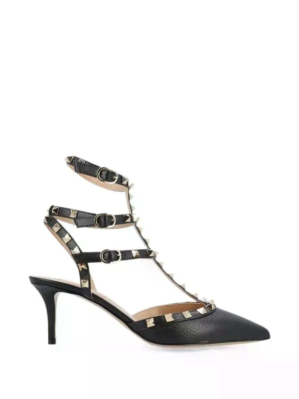Valentino Garavani Rockstud Cage Construction Pumps - Black