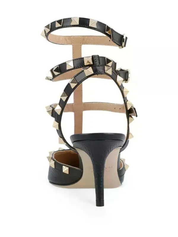 Valentino Garavani Rockstud Cage Construction Pumps - Black