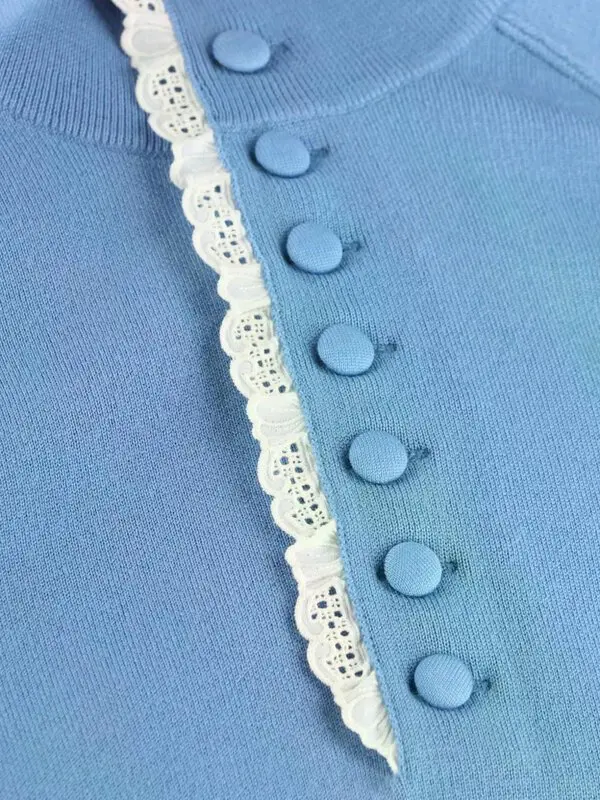 Chloé Lace-trim Button-detail Sweater