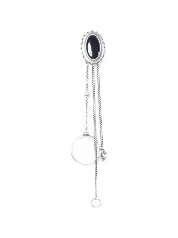 ANN DEMEULEMEESTER Tone Chain-link Heart Motif Brooch - Silver