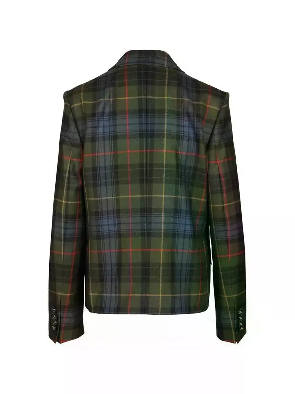 Etro Macro-check Boxy Blazer - Green