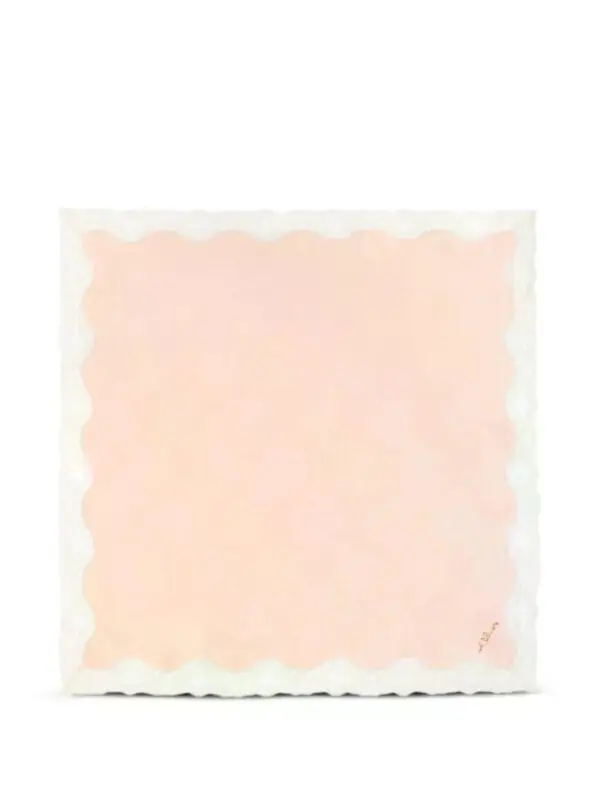 Chloé Lace-trim Scalloped Bandana - Pink