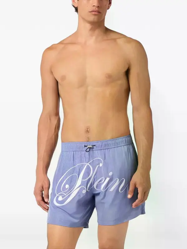 Philipp Plein Monogrammed Boardshorts - Blue
